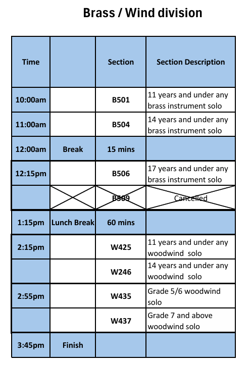 View Schedule